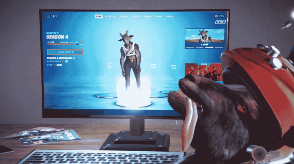 Скоро появится коллаборация Goat Simulator 3 и Fortnite