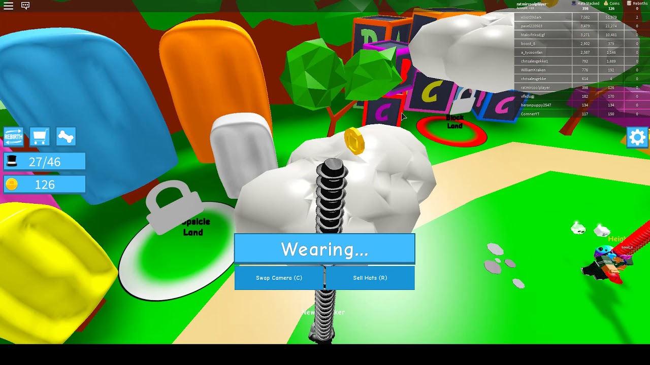 Hat Simulator в Роблоксе: описание игры про Шляпу