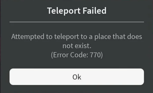 Ошибка 770 в Роблокс: что делать и из за чего появилась