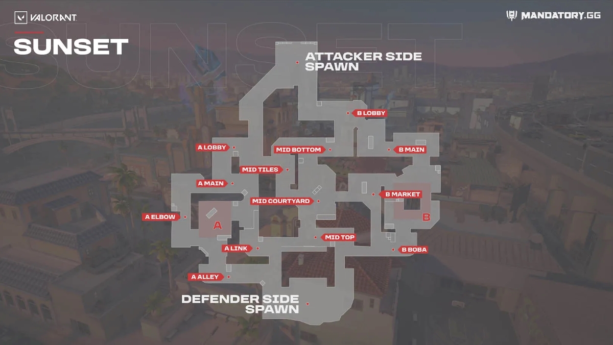 Все карты в Валорант: с названием, позициями и обозначениями